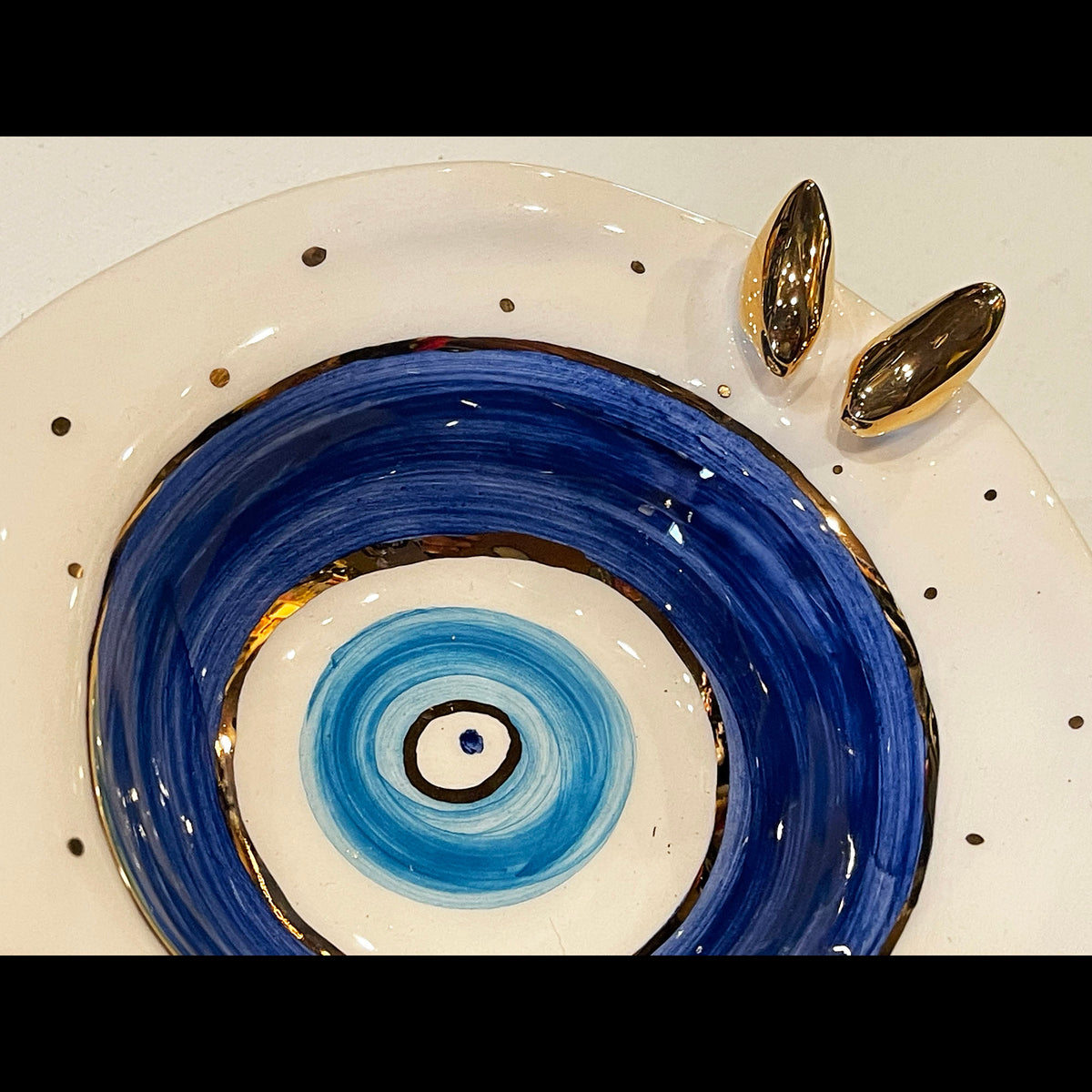Unique Ceramic Evil's Eye Bowl with 11-Carat Gold – Gallery Eshgh