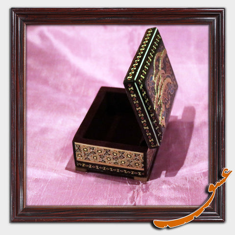 Hand Made Khatam Box with Calligraphy of the Word of Love – Gallery Eshgh